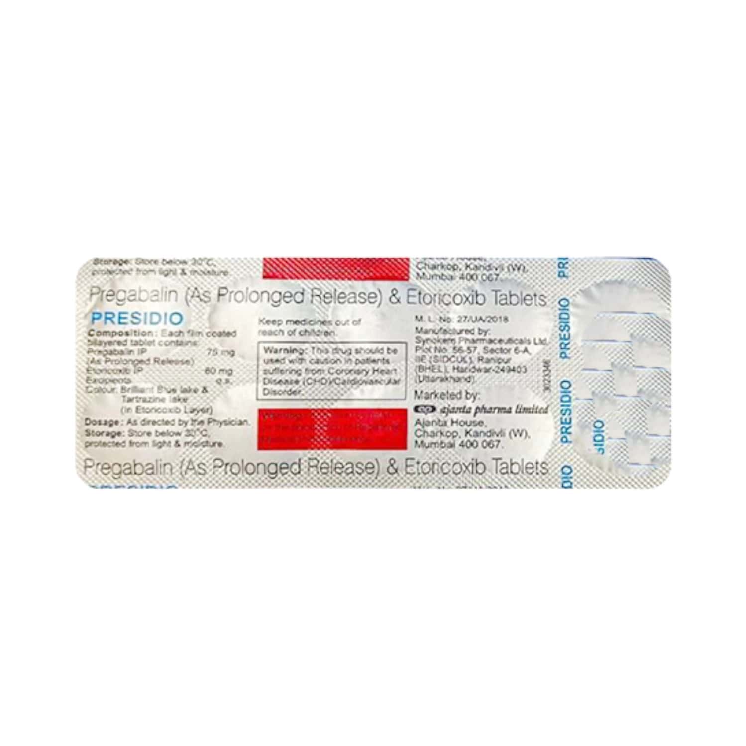 Presidio Strip Of 10 Tablets: Uses, Side Effects, Price & Dosage ...