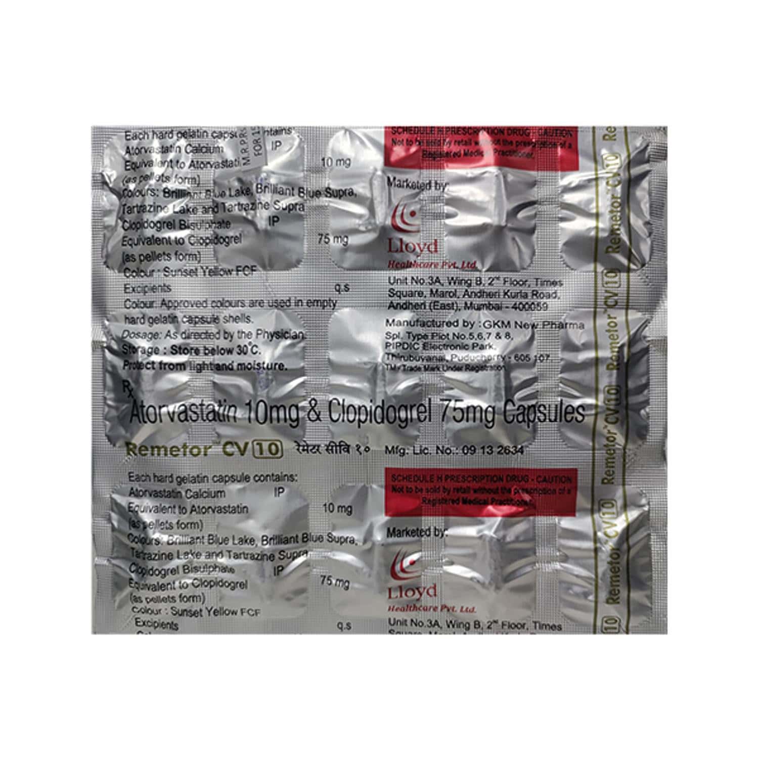 Remetor Cv 10mg Strip Of 15 Capsules: Uses, Side Effects, Price ...