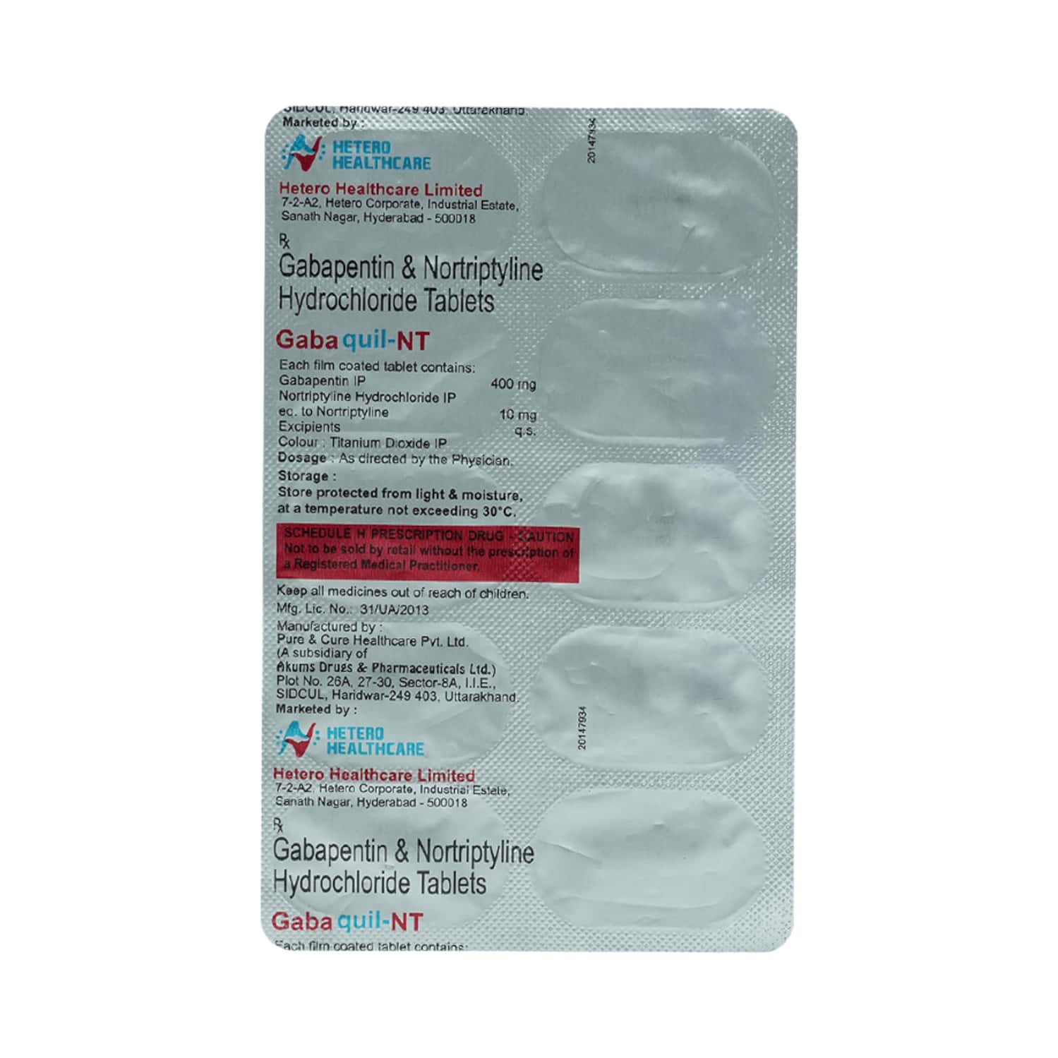 Gabaquil Nt Strip Of 10 Tablets: Uses, Side Effects, Price & Dosage ...