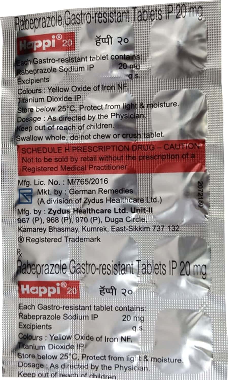 Happi 20 MG Tablet (15): Uses, Side Effects, Price & Dosage | PharmEasy