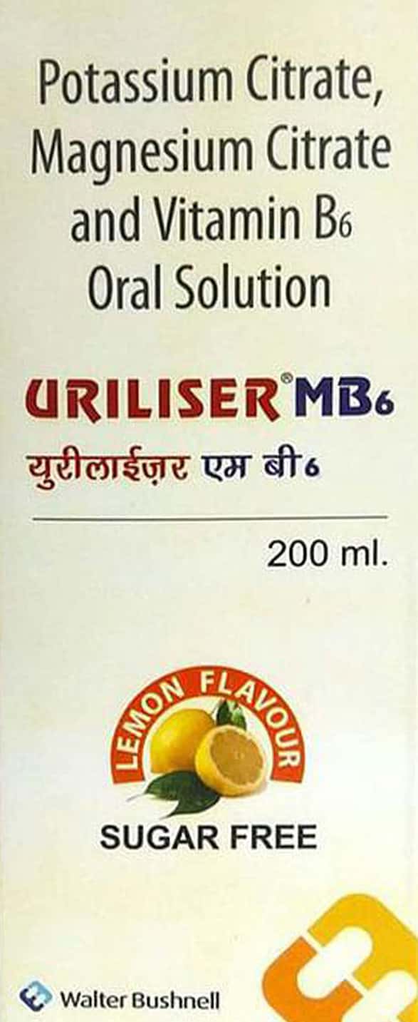 Uriliser Mb6 Lemon Flavour Sugar Free Bottle Of 200ml Solution: Uses ...