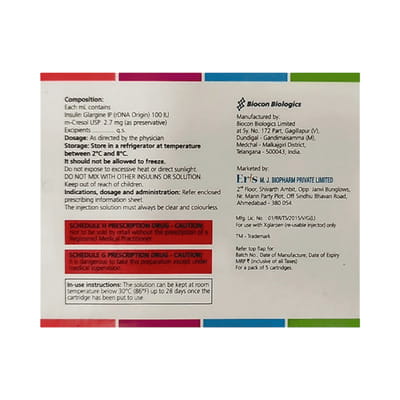 Xglar 100 IU/ML Solution For Injection (3): Uses, Side Effects, Price ...