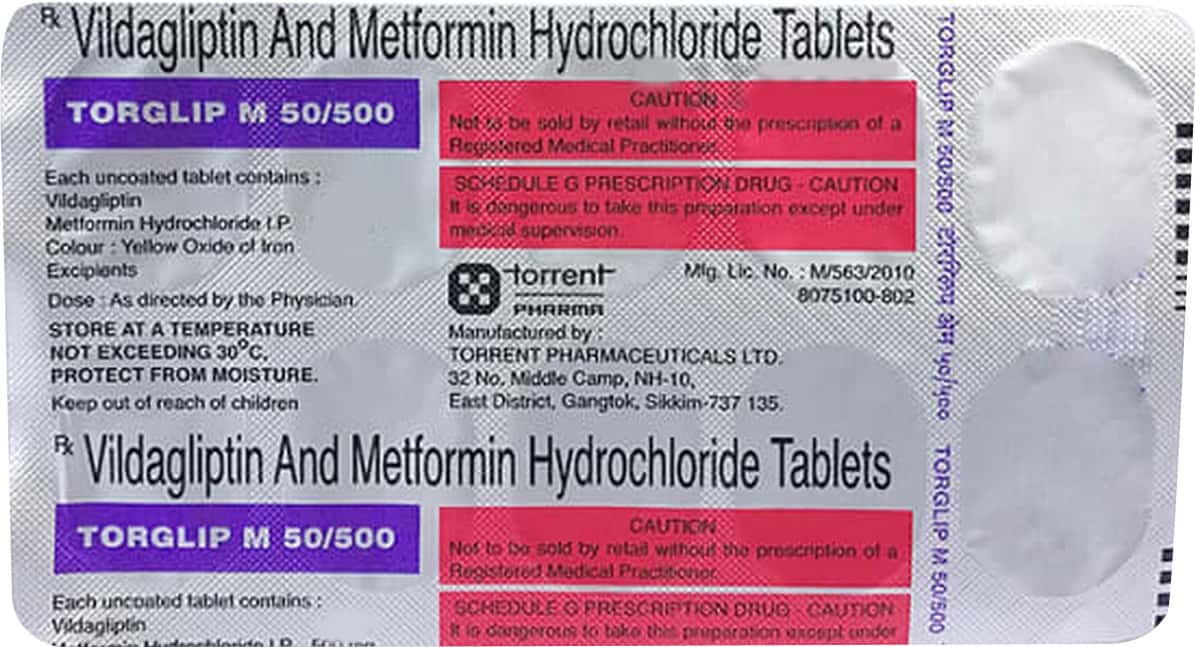 Torglip M 50/500 Tablet: Uses, Side Effects, Price, Dosage & More Info ...