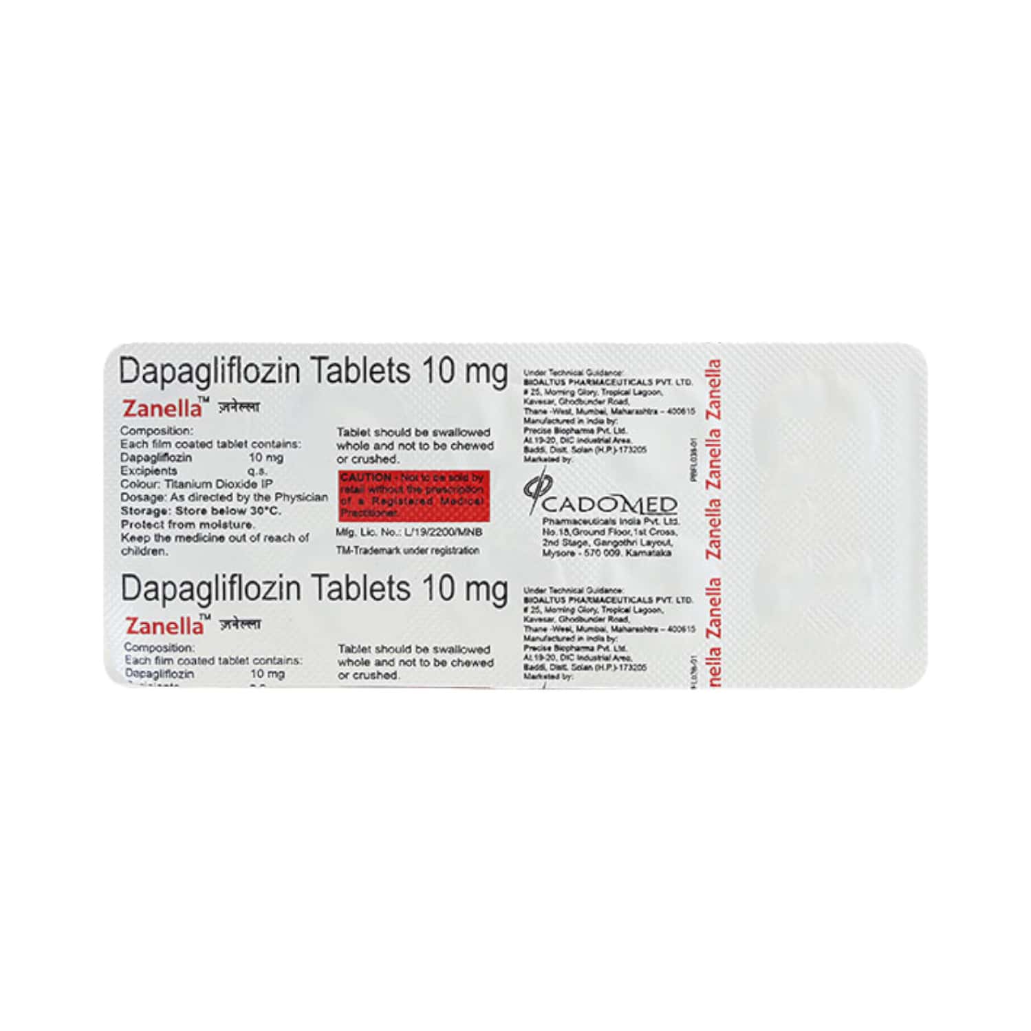 Zanella 10 MG Tablet (10): Uses, Side Effects, Price & Dosage | PharmEasy