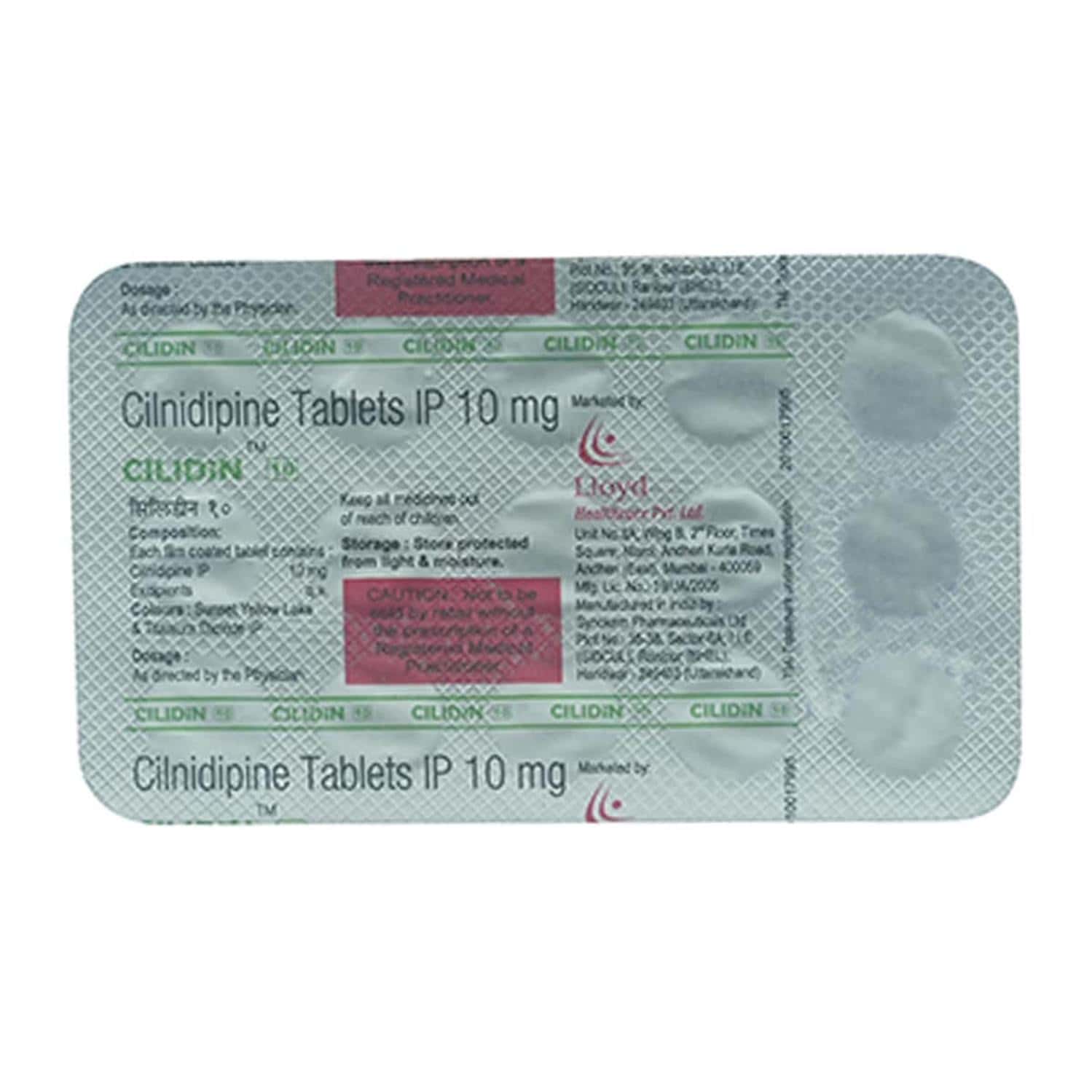 Cilidin 10 MG Tablet (15): Uses, Side Effects, Price & Dosage | PharmEasy