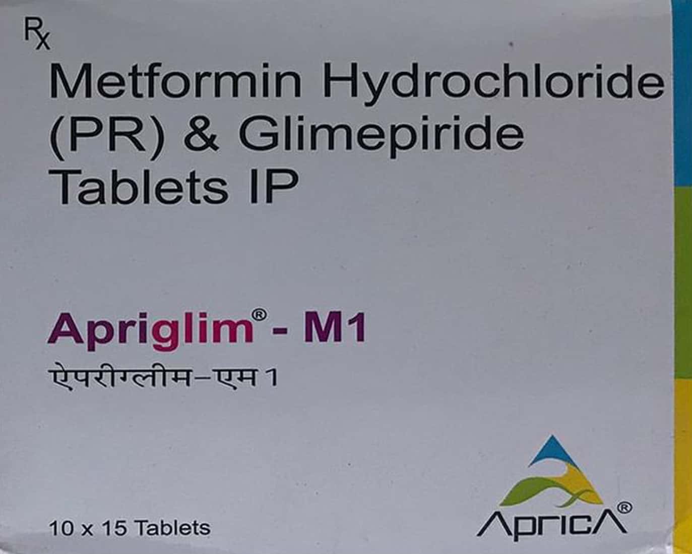 Apriglim M 1mg Strip Of 15 Tablets: Uses, Side Effects, Price & Dosage ...
