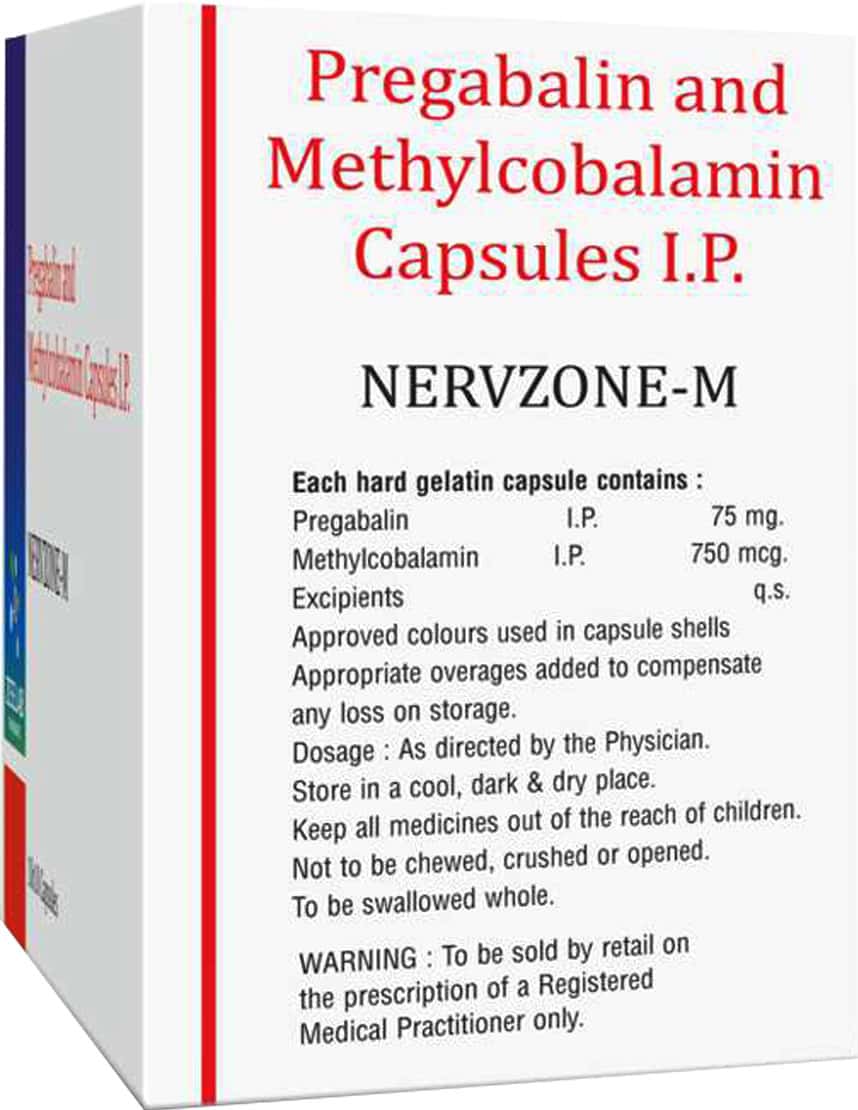 Nervzone M Strip Of 10 Capsules: Uses, Side Effects, Price & Dosage ...