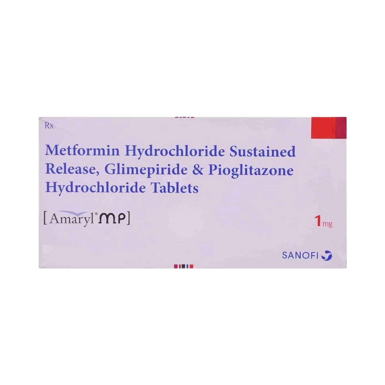 Amaryl Mp 1mg Strip Of 20 Tablets: Uses, Side Effects, Price & Dosage ...