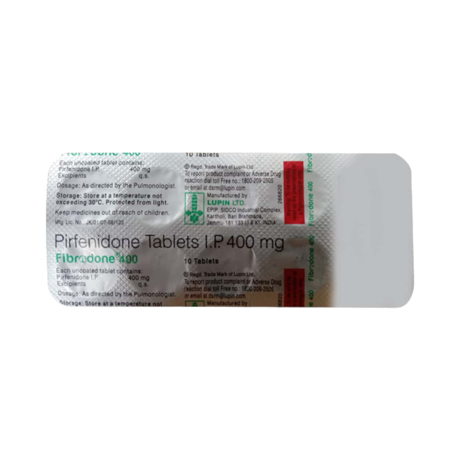 Fibrodone 400 MG Tablet (10): Uses, Side Effects, Price & Dosage ...