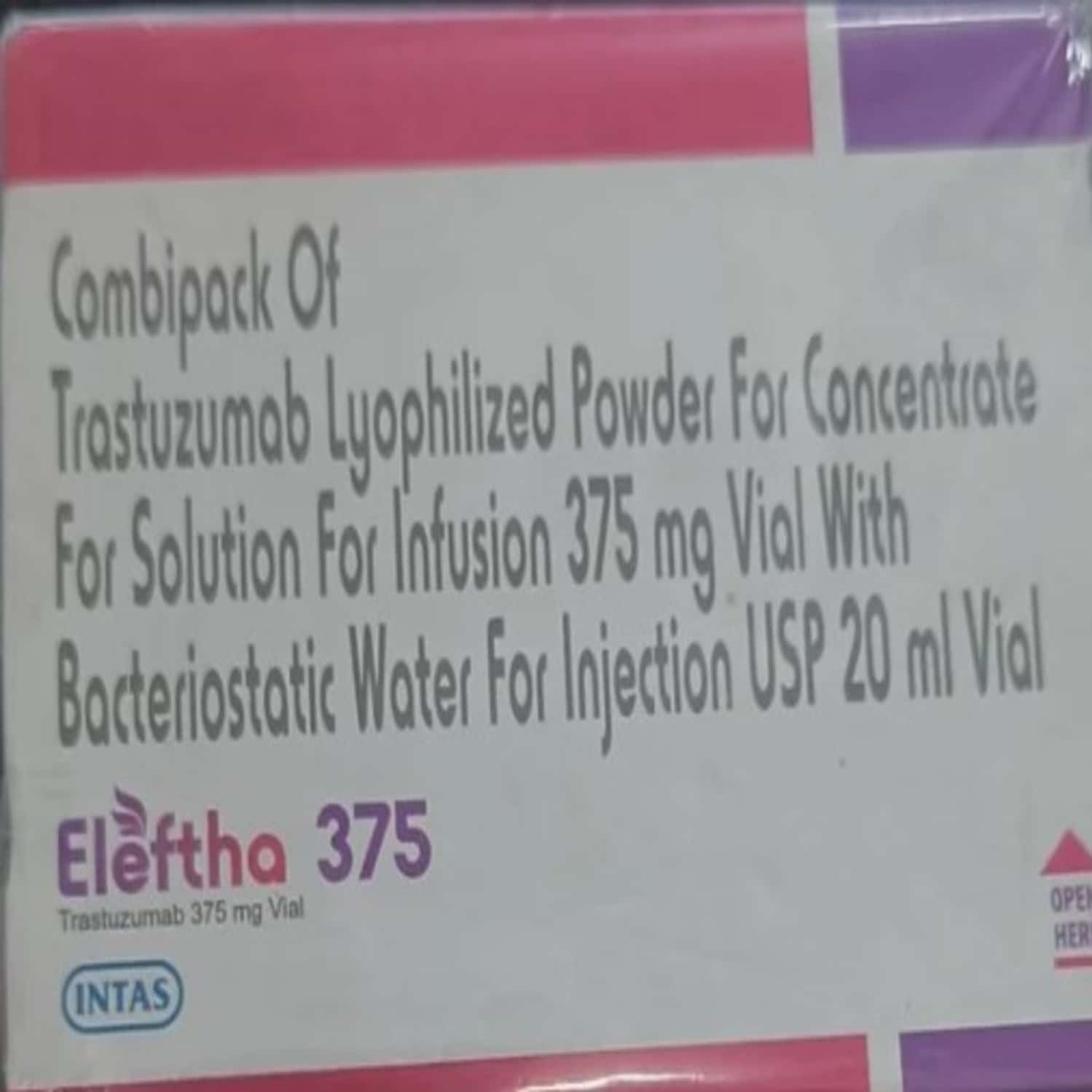 Eleftha 375 MG Powder For Infusion (1): Uses, Side Effects, Price ...