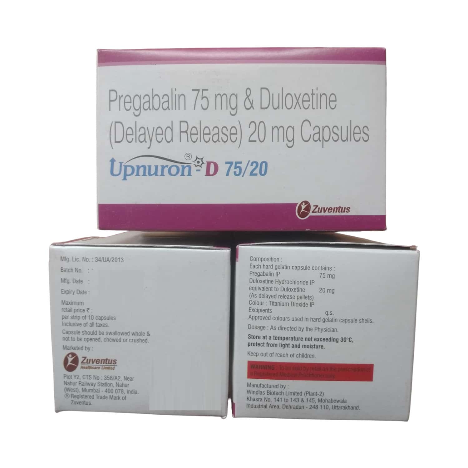 Upnuron D 75/20mg Strip Of 10 Capsules: Uses, Side Effects, Price ...