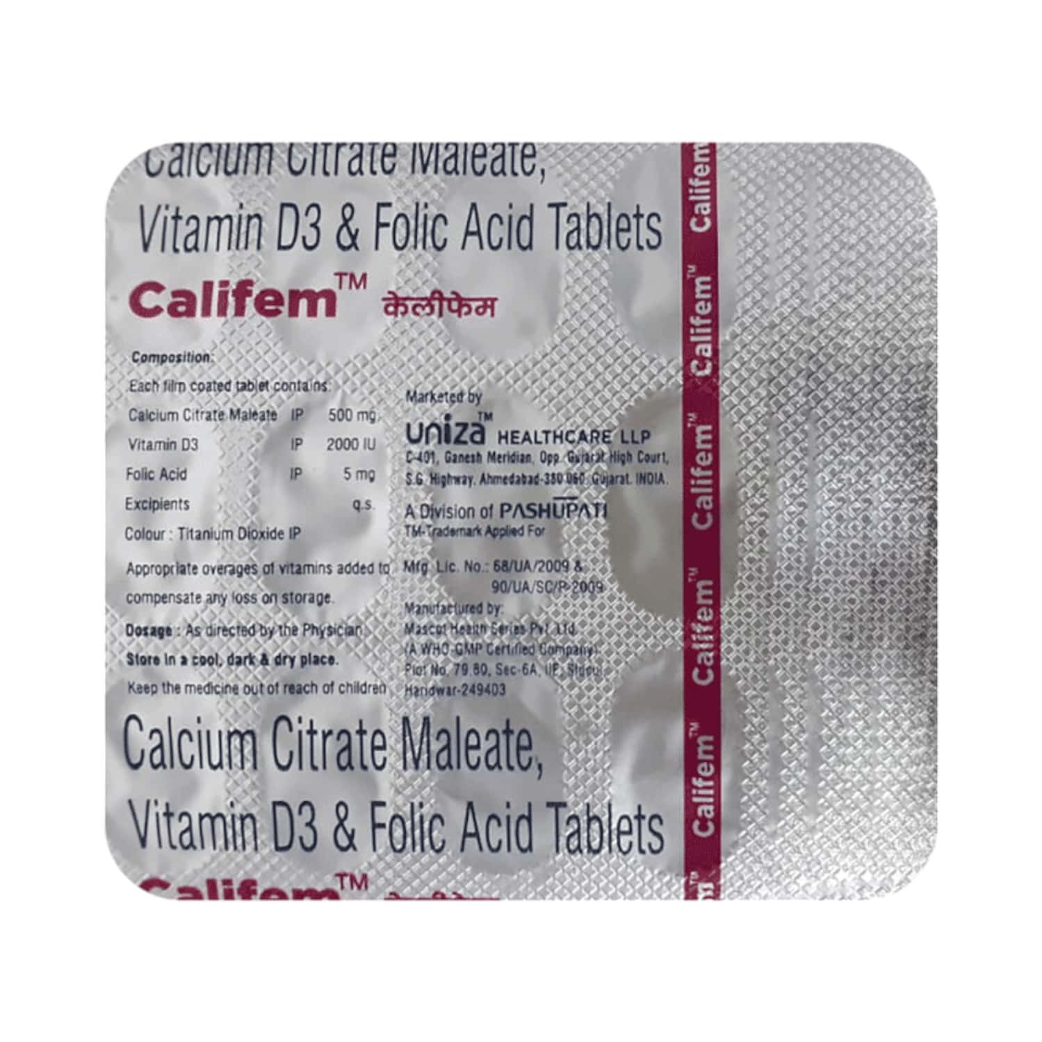Califem Strip Of 15 Tablets: Uses, Side Effects, Price & Dosage | PharmEasy