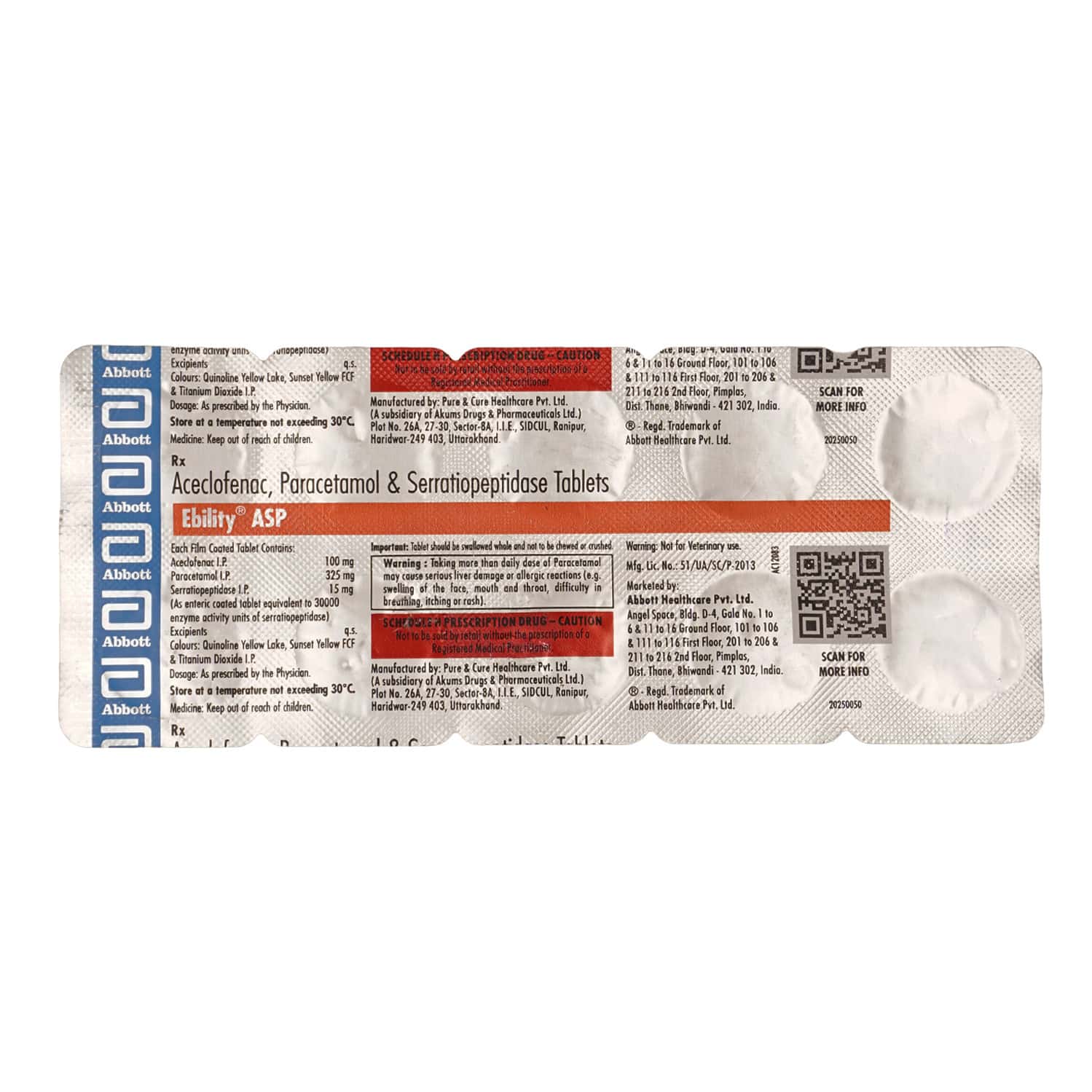 Ebility Asp Strip Of 10 Tablets: Uses, Side Effects, Price & Dosage ...
