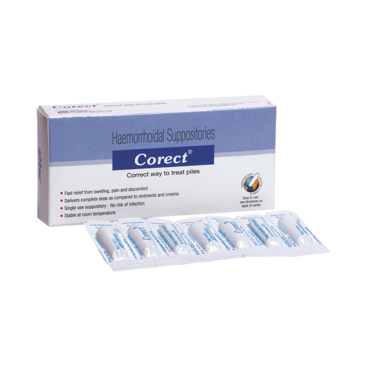 Corect Strip Of 7 Rectal Suppositories: Uses, Side Effects, Price ...