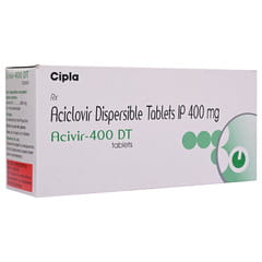Acivir Dt 400 MG Tablet (10): Uses, Side Effects, Price & Dosage ...