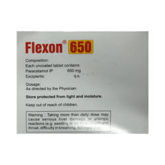 Flexon 650 Tablet: Uses, Side Effects, Price, Dosage & More Info ...