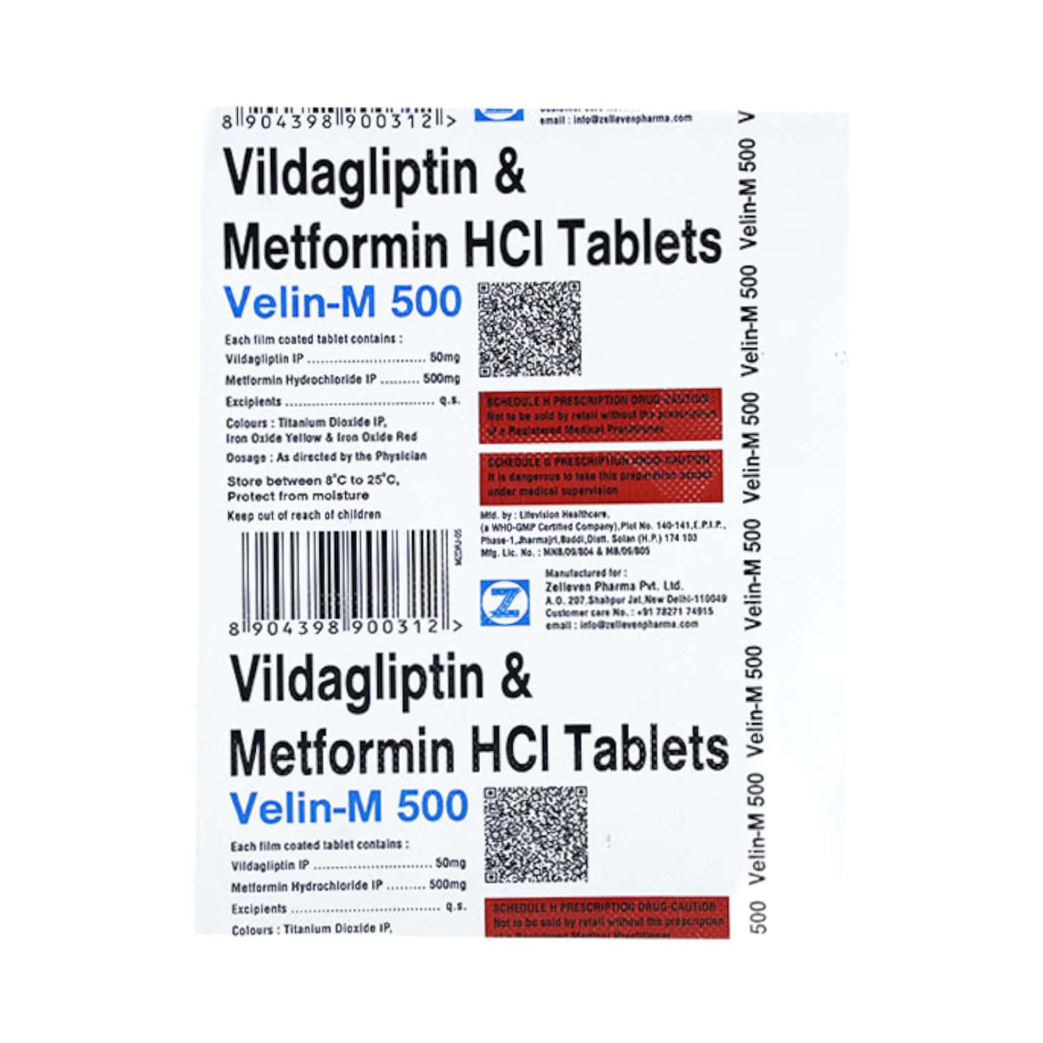 Velin M 500mg Strip Of 15 Tablets: Uses, Side Effects, Price & Dosage ...