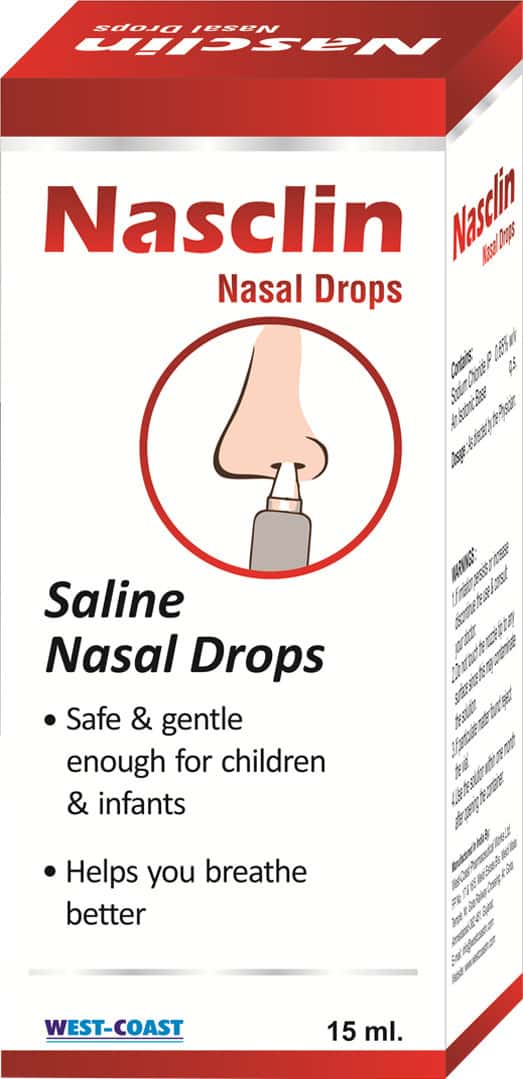 Nasclin 0.65 %W/V Nasal Drop (15): Uses, Side Effects, Price & Dosage ...